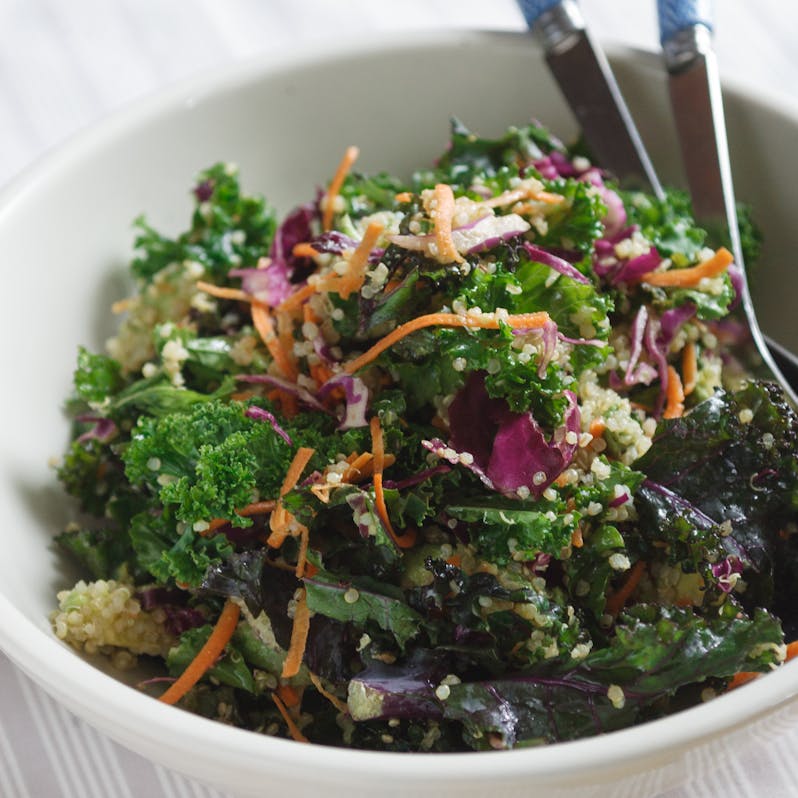 Best Detox Kale Salad with Avocado Recipe - The Yellow Table
